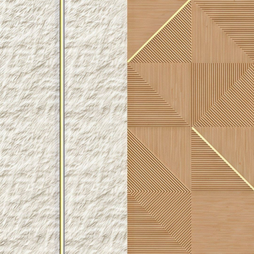 Geometric Glow Pre-Designed 96" x 120" x 1.5" Wall Panel Kit with LED ...